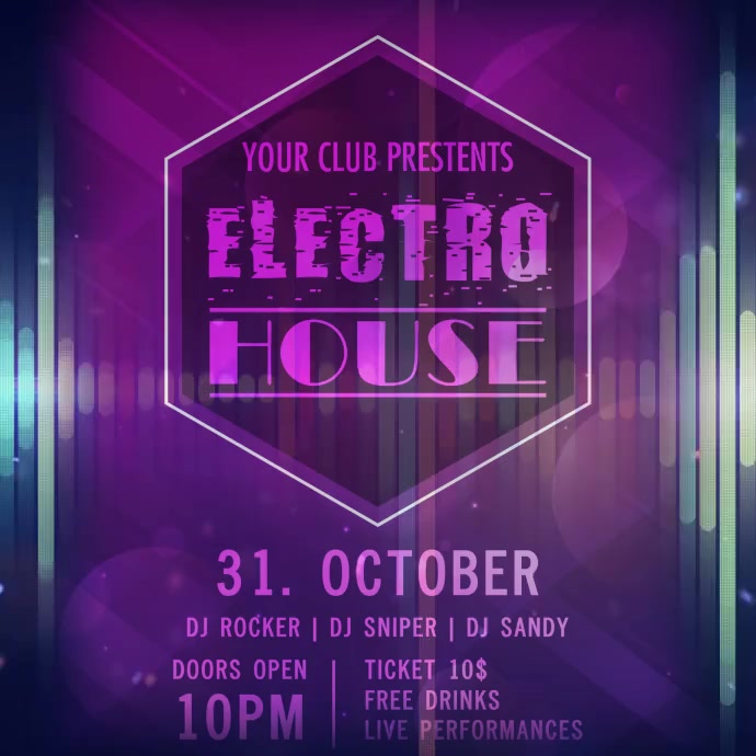 electro night Template | PosterMyWall