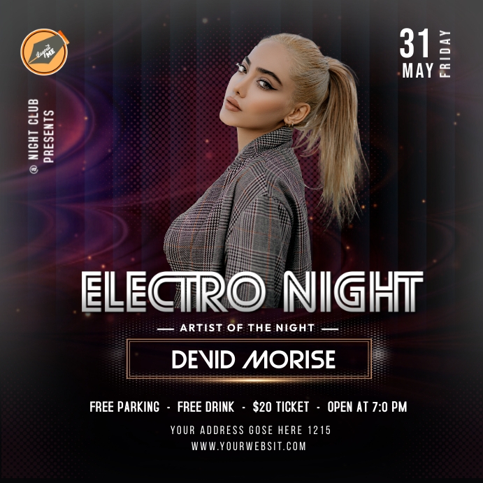 Electro Night Template | PosterMyWall