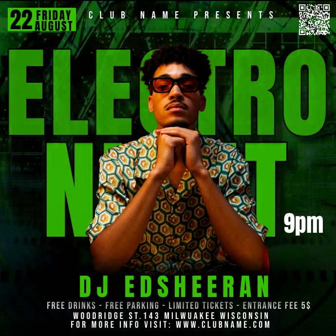 Copy of Electro Night | PosterMyWall