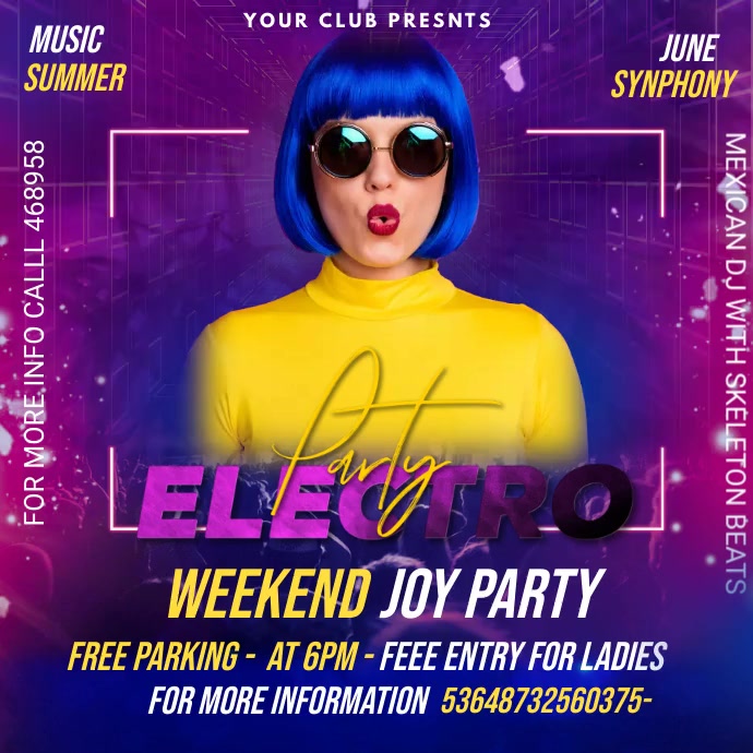 electro night Template | PosterMyWall