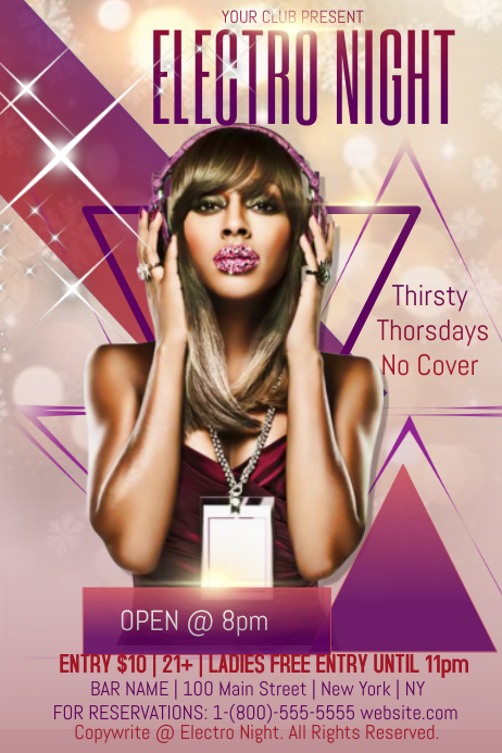 Electro Night Template | PosterMyWall
