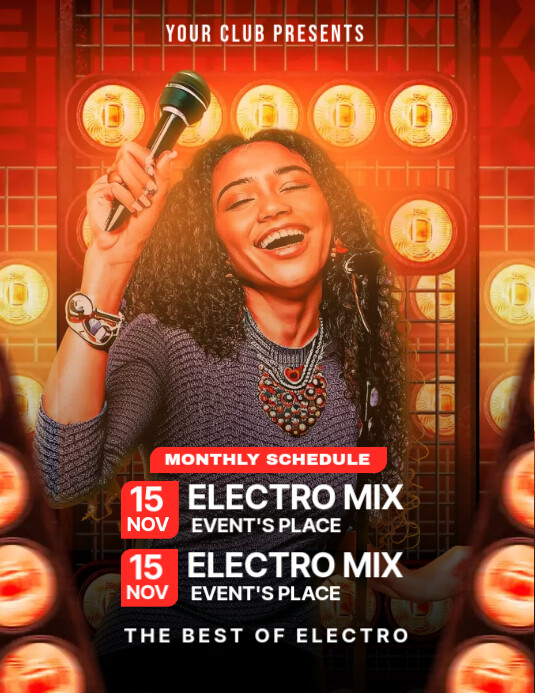 Electro Night Party Template | PosterMyWall