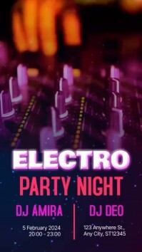 Electro Night Party Ads Template | PosterMyWall