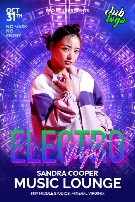 Electro Night Party Template | PosterMyWall