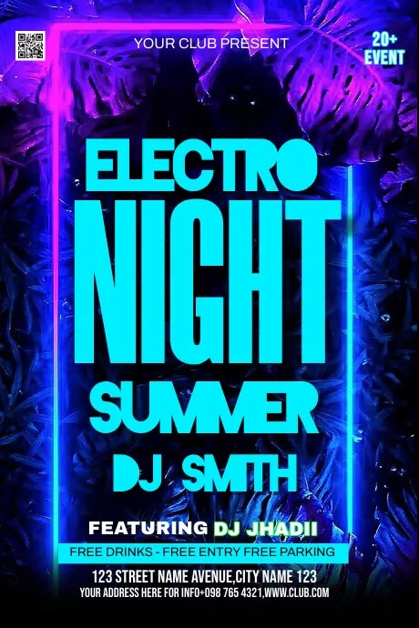 Copy of Electro Night Party | PosterMyWall