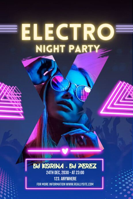 Copy of ELECTRO NIGHT PARTY | PosterMyWall