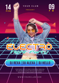 Electro Party Poster Template | PosterMyWall