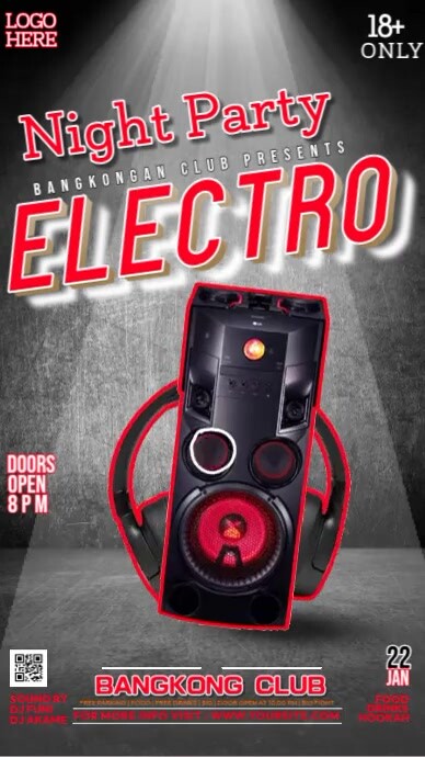 Copy of Electro Night Party Video (1) | PosterMyWall