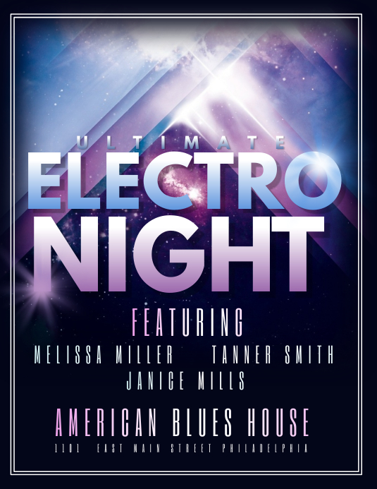 Electro Night Template | PosterMyWall