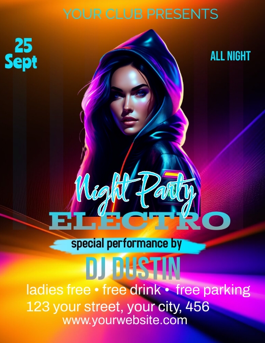 Electro Party Ads Ithempulethi | PosterMyWall