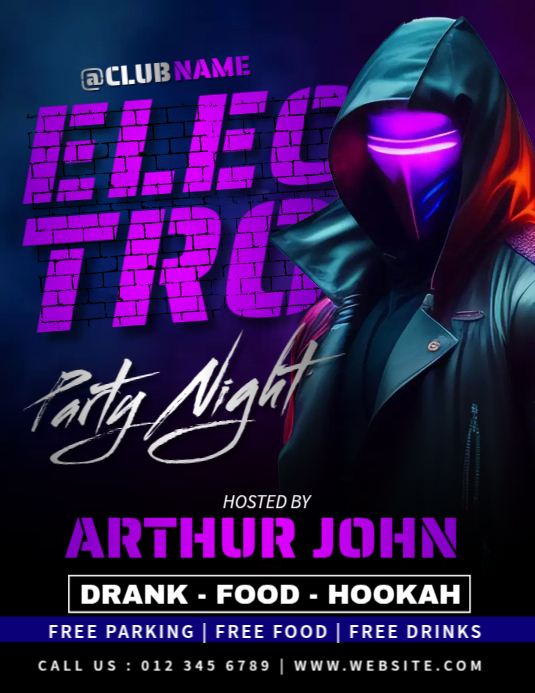 Electro Party Template | PosterMyWall