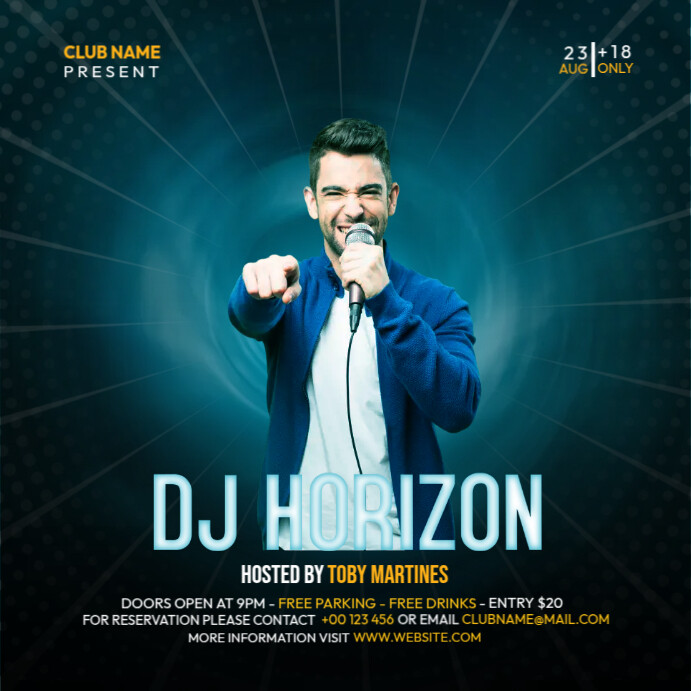 Electro Party Design Template | PosterMyWall