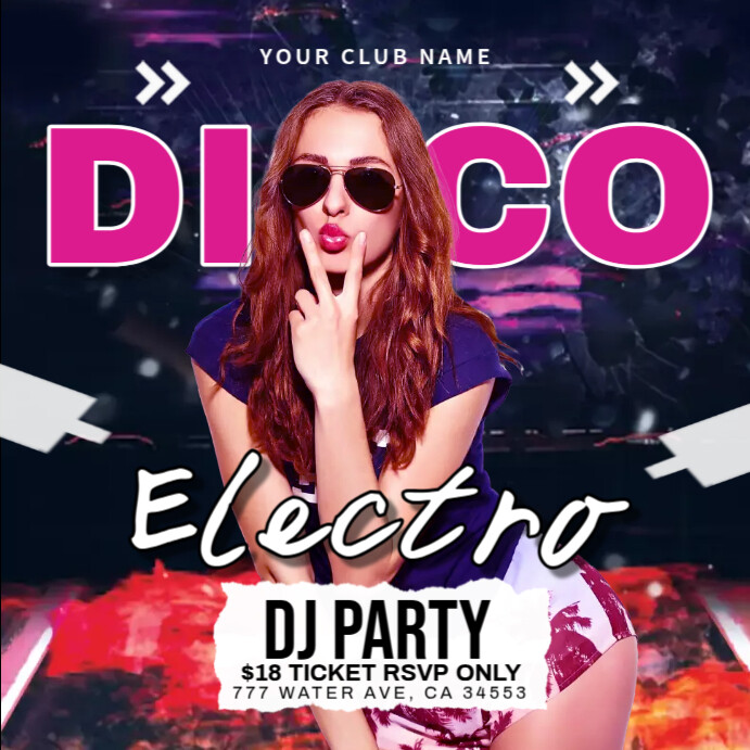 Electro Party Template | PosterMyWall