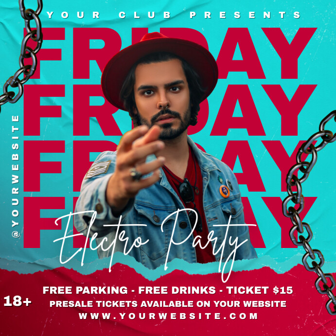 Electro Party Instagram Post Template | PosterMyWall