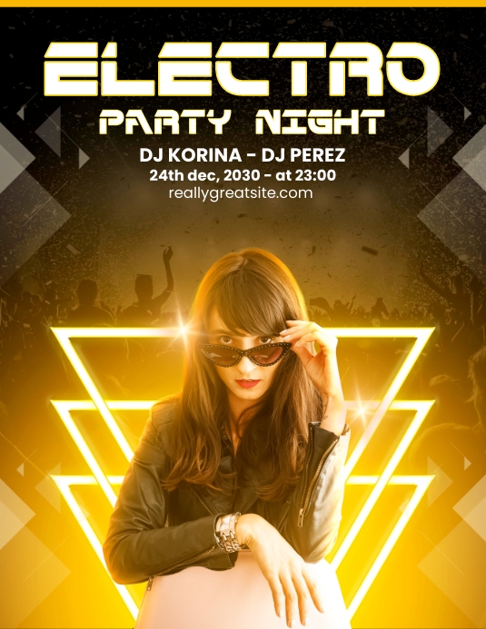 electro party night template | PosterMyWall
