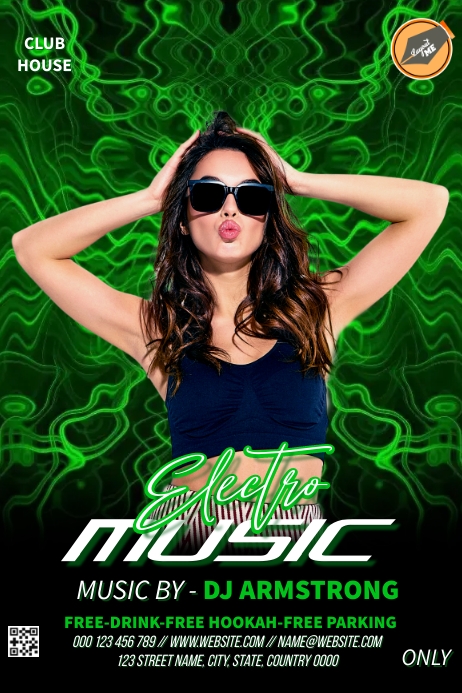 Electro Party Poster Template | PosterMyWall