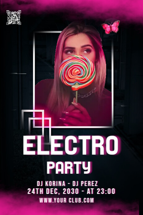 De Plantilla de Fiesta Electro | PosterMyWall