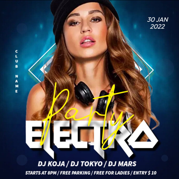 Electro Party Templates | PosterMyWall