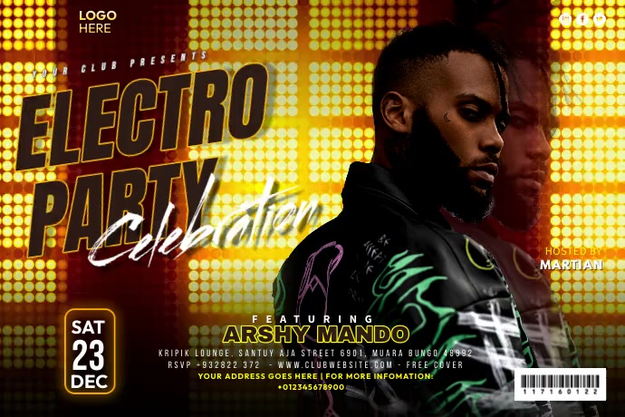 Electro Party Video Template | PosterMyWall
