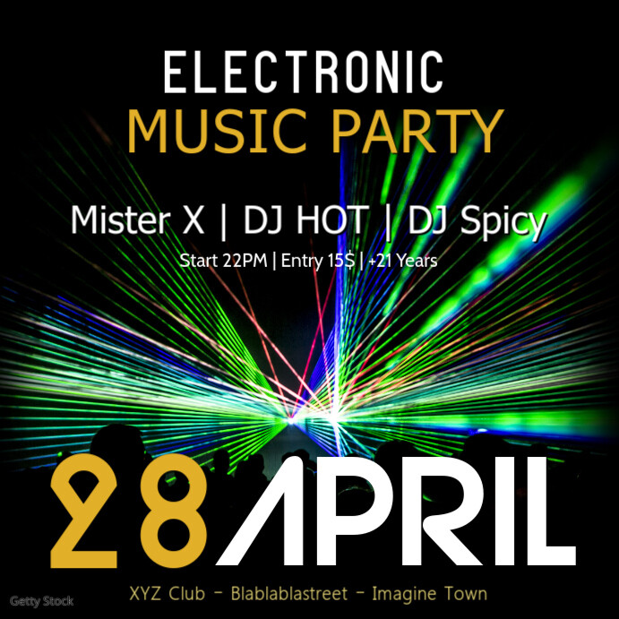 Electro Sound Electronic Music Event Party Goa Psychedelic Template ...