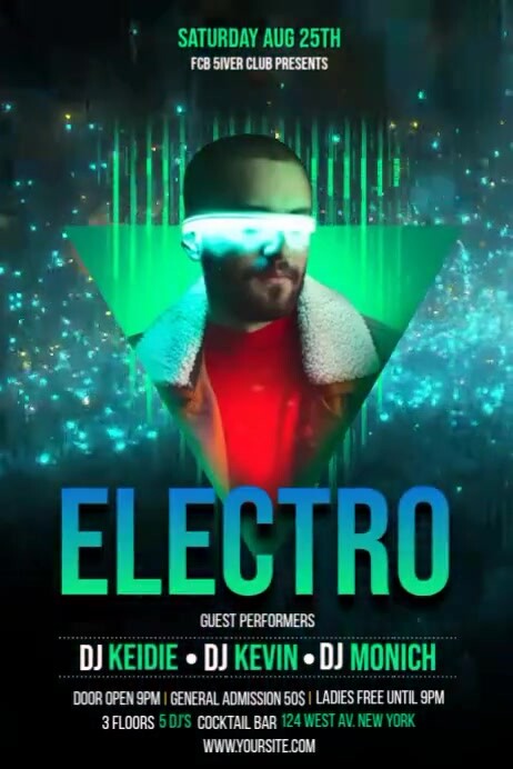 Electro Sound Party Template | PosterMyWall
