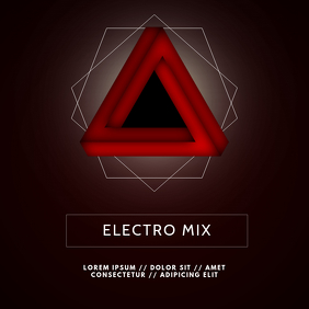 Techno Triangle Album cover Template | PosterMyWall
