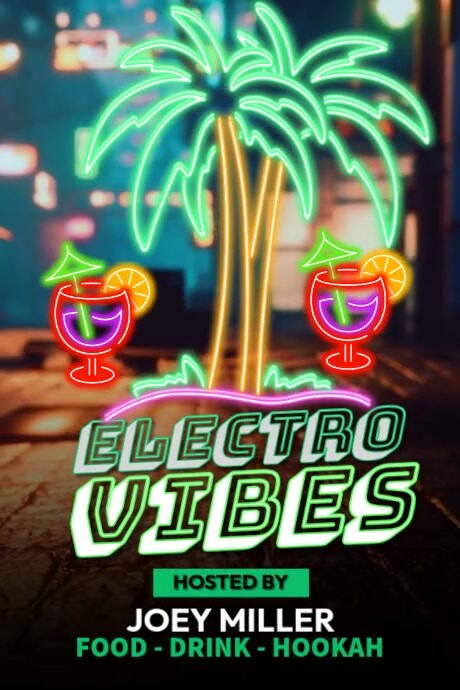 Plantilla de Electro Vibes Party | PosterMyWall