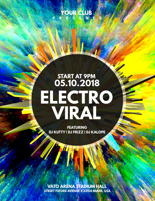 Electro Viral Flyer Template | PosterMyWall
