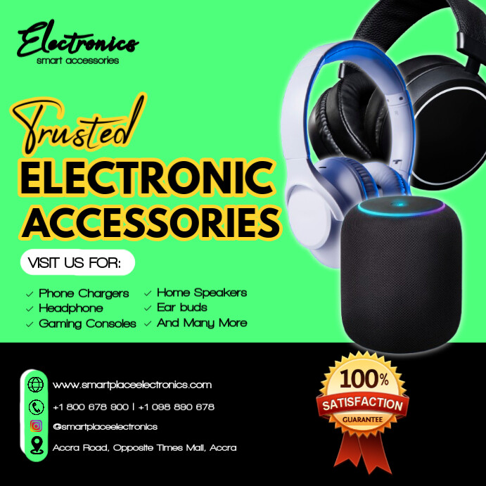 Electronic accessories shop poster Template | PosterMyWall