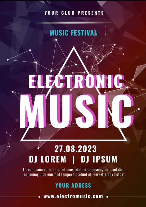 Electronic Music Template | PosterMyWall