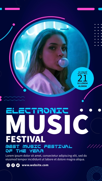 Electronic Party Template Ads | PosterMyWall