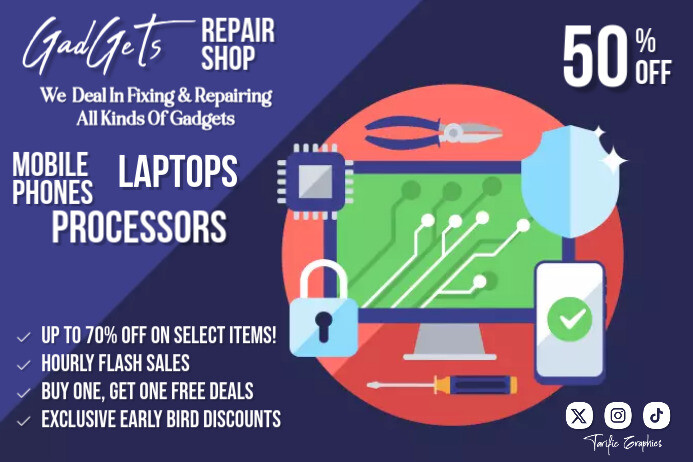 electronic repair Template | PosterMyWall