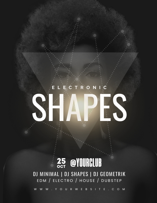 ELECTRONIC SHAPES Template | PosterMyWall