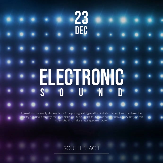 Electronic Sound Template | PosterMyWall