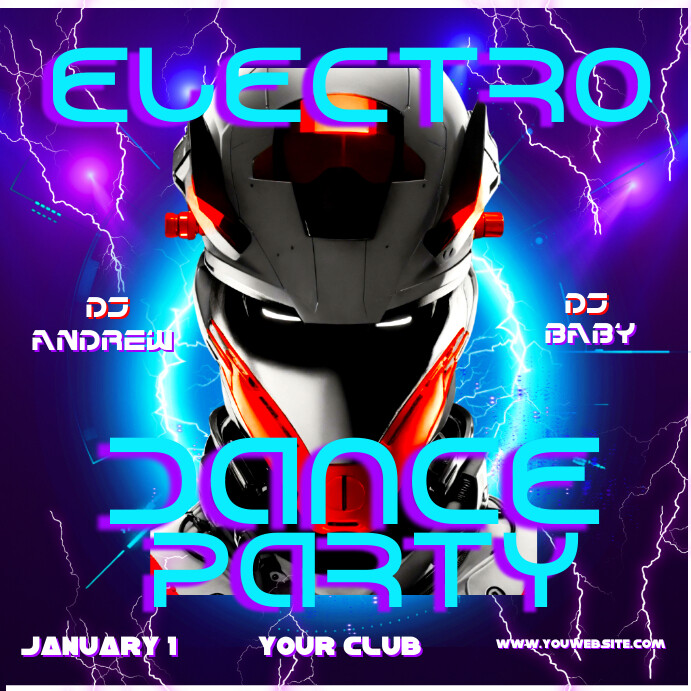 ELECTRONICS DANCE PARTY Template | PosterMyWall