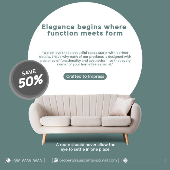 Elegance negins where function meets form Template | PosterMyWall