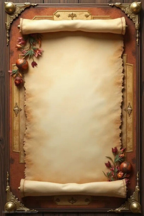 Copy of Elegance Vintage Scroll Paper Frame Template | PosterMyWall