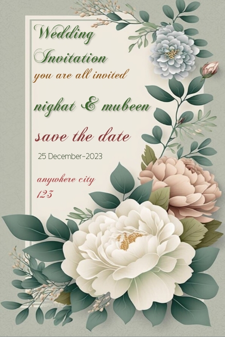 elegant and classy wedding invitation Template | PosterMyWall