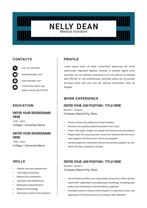 Elegant And Simple Resume Template | PosterMyWall