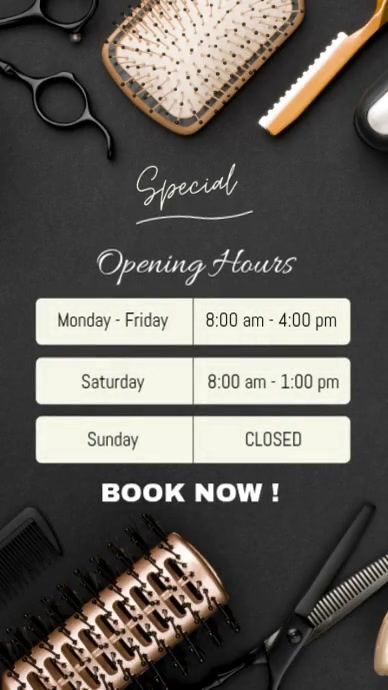 Elegant Beauty Salon Booking Template | PosterMyWall