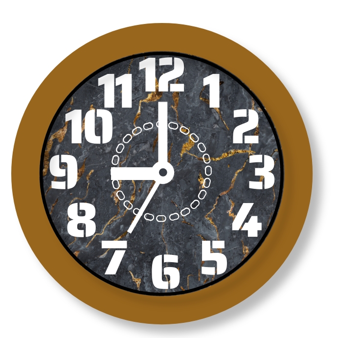 Elegant black and gold wall clock Template | PosterMyWall