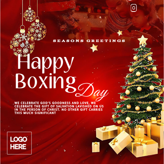 Plantilla de Elegant Boxing Day Greeting Card Template | PosterMyWall