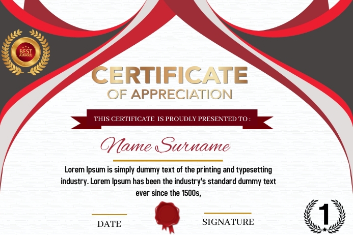 Elegant certificate of achievement modern Template | PosterMyWall