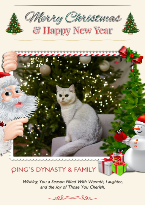 Elegant Christmas Card Template | PosterMyWall