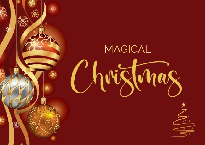 Elegant Christmas greetings poster Template | PosterMyWall