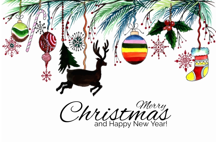 Elegant Christmas holiday card background Template | PosterMyWall