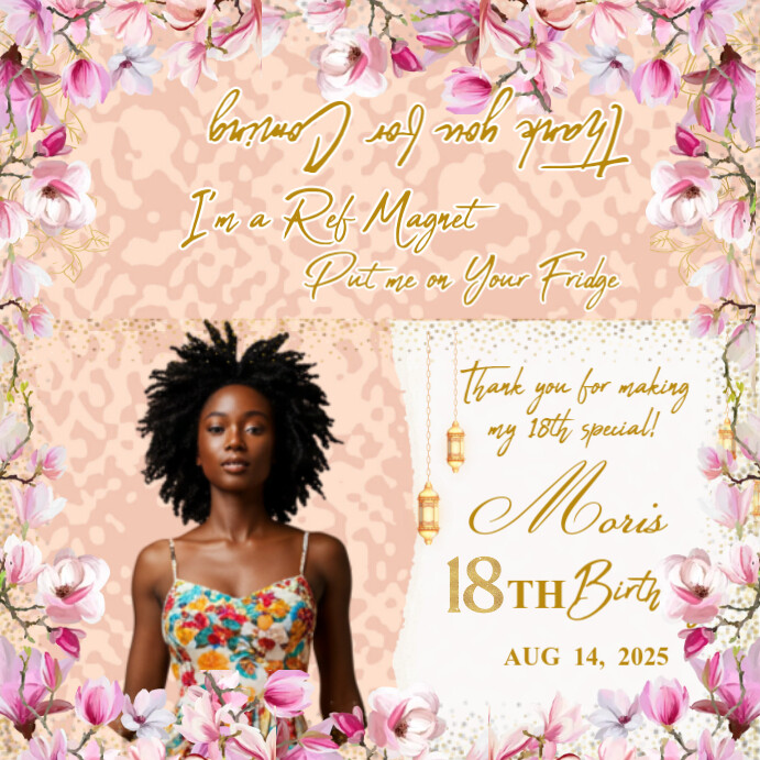 Modèle Elegant Debut Party Souvenir Magnet | PosterMyWall