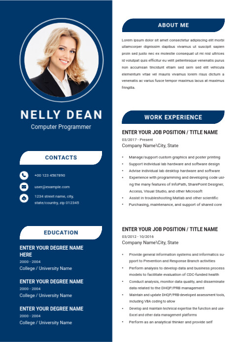 Elegant Executive Resume Template | PosterMyWall