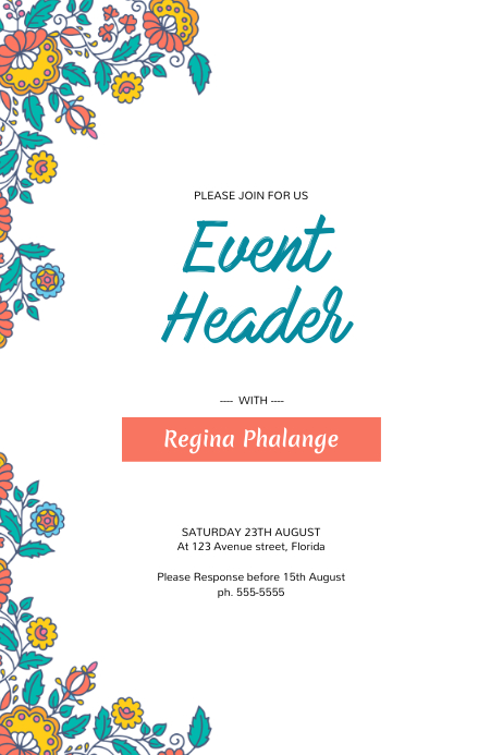 Elegant Flower Event Flyer Template | PosterMyWall