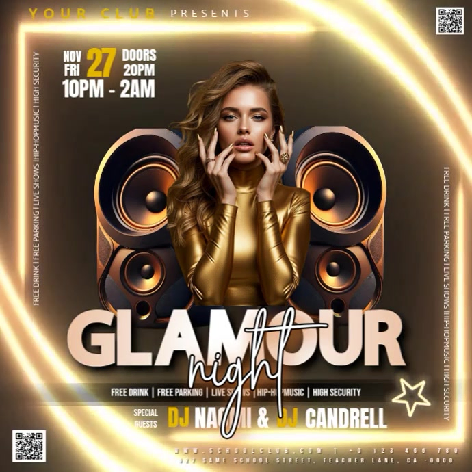 Elegant Glamor Club Party Event Ad Design Template | PosterMyWall
